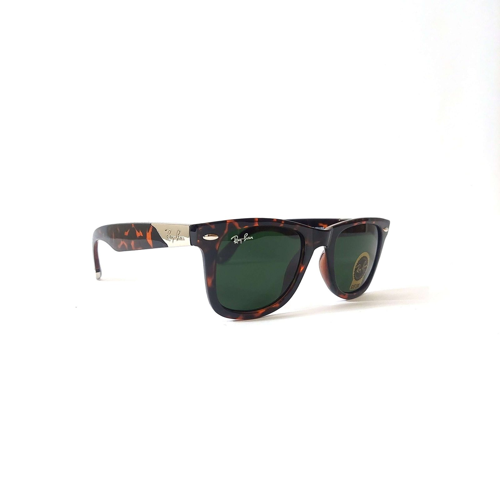RayBan RB 2157 Sunglass | Frame Polished Tiger Black, Bottle Green ...