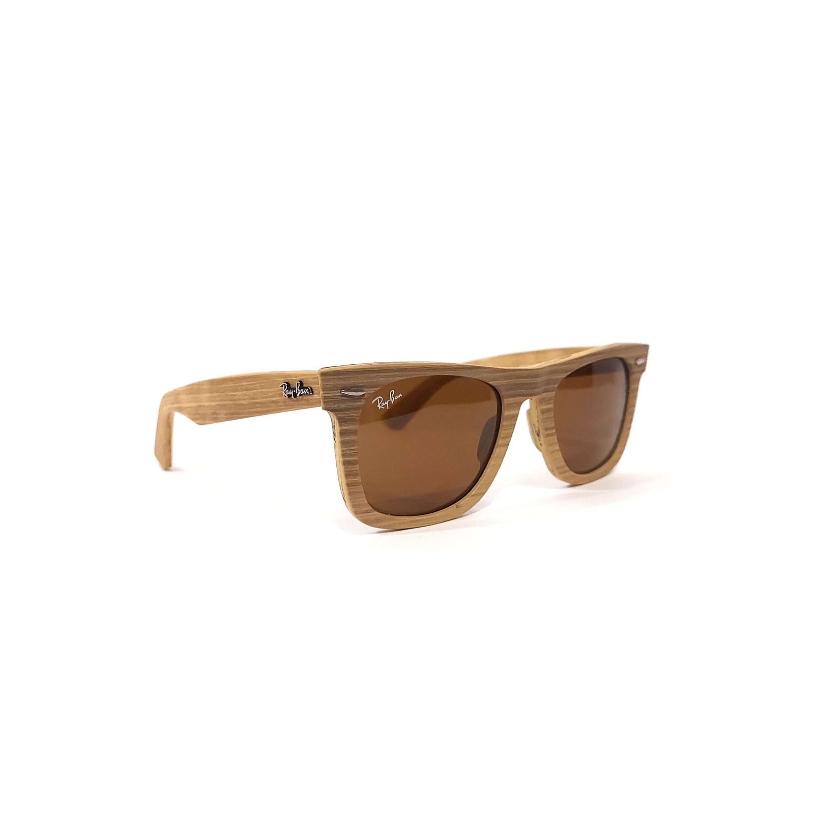 RayBan RB2140 Wood Acetate Brown Frame Brown Glass Lens - Decency